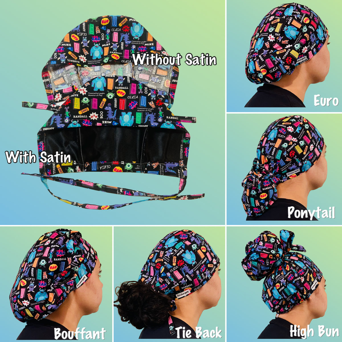 Character. scrub cap made with (licensed Powerpuff fabric) – PittsburghPE