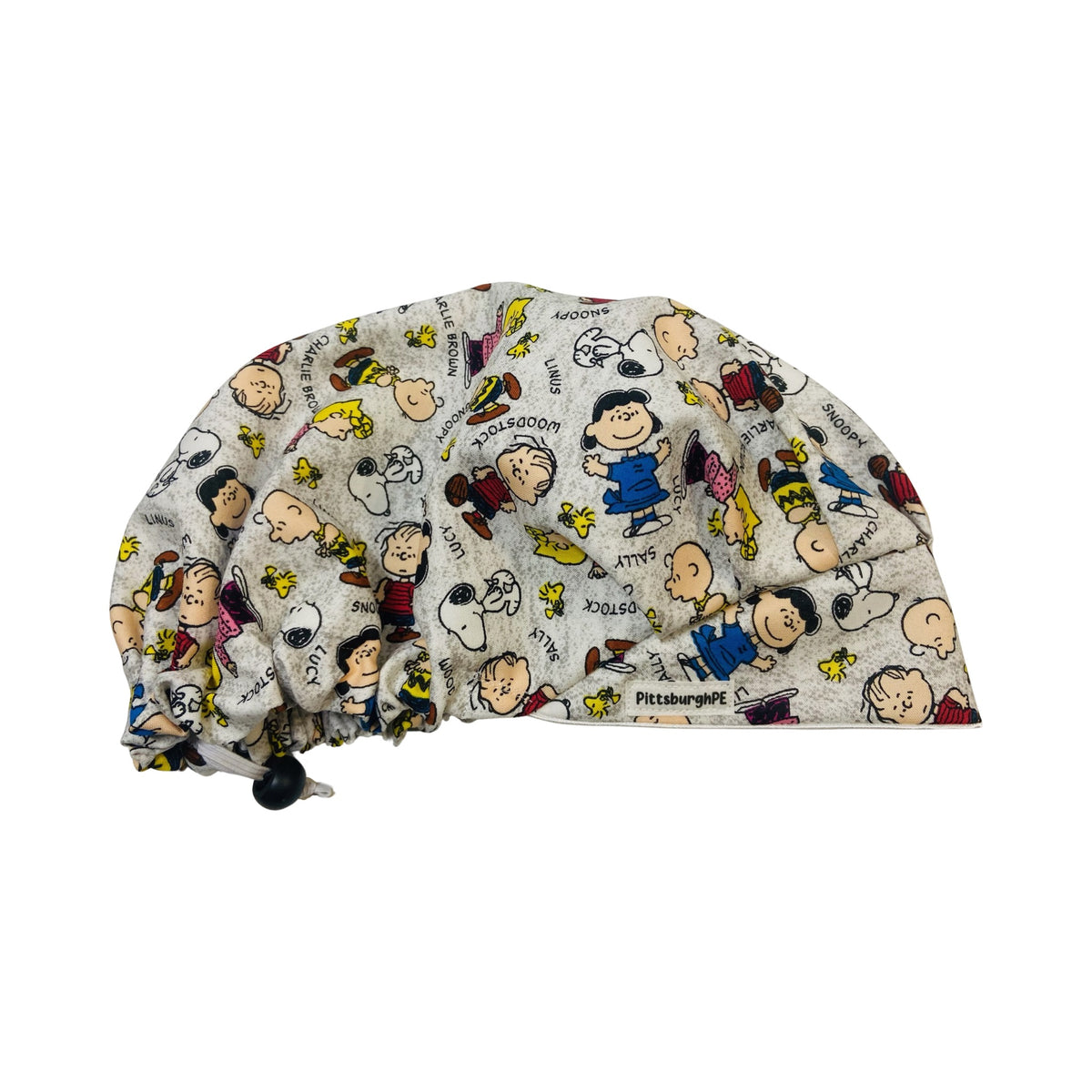 Character scrub cap ( made with licensed Charlie Brown fabric ...