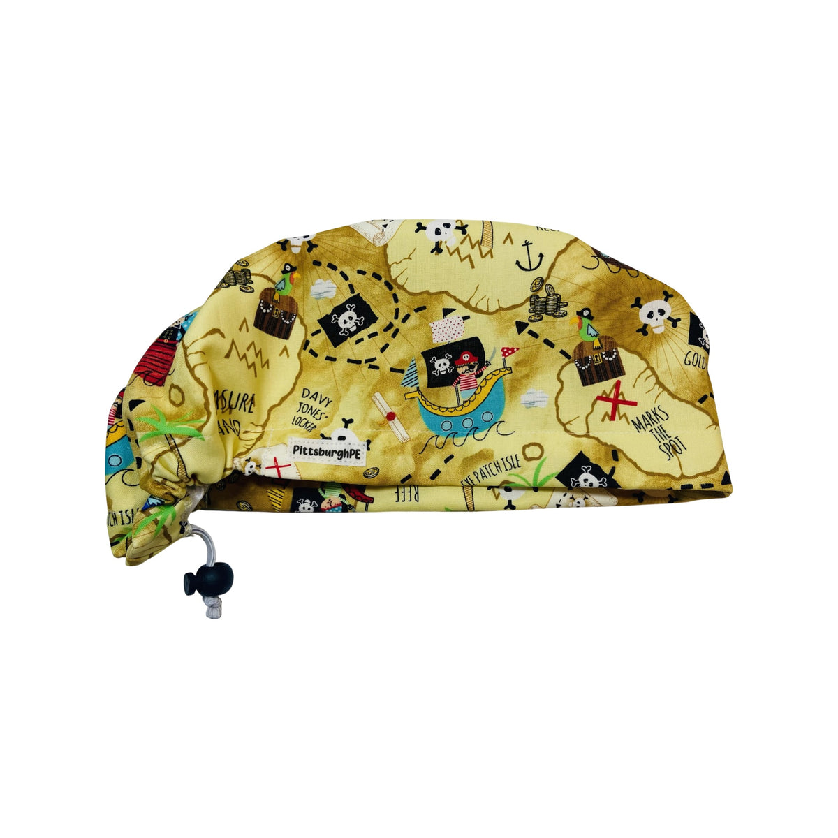 Pirate map scrub cap – PittsburghPE