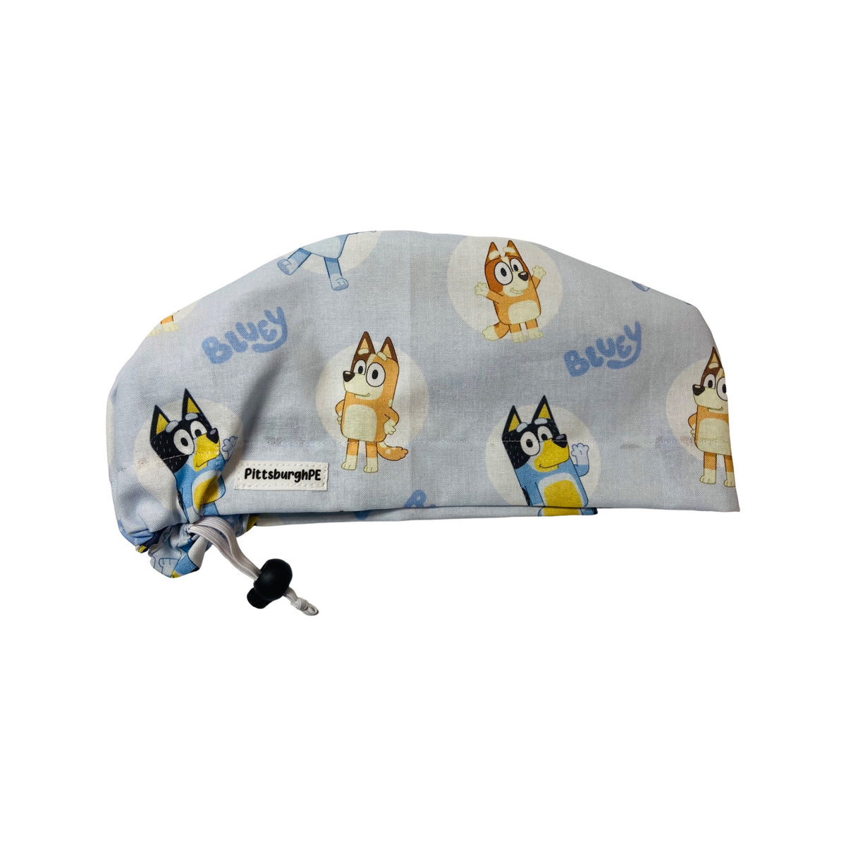 Character scrub cap (made with licensed Bluey fabric) – PittsburghPE